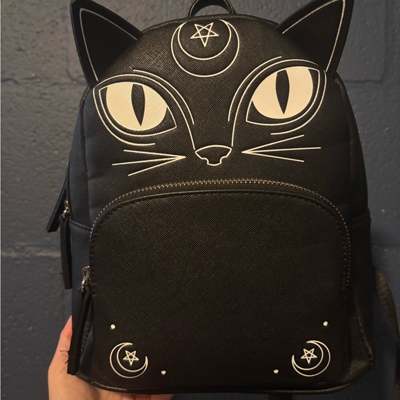 MAD Engine | Bags | Mad Engine Halloween Black Cat Design Backpack ...